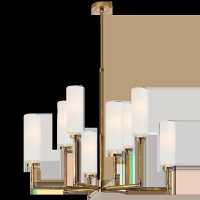 China Modern Simple Luxury Brass Adjustable Height Pendant Light Chandelier for Kitchen Island for sale
