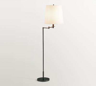 China Adjustable Height Brass Material Modern Floor Lamp with 3500K Warm White LED Light Source for sale