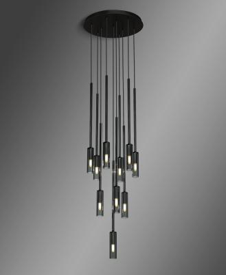 China Modern Brass Adjustable Height Pendant Light with 50000 Hours Lifespan for Living Room for sale