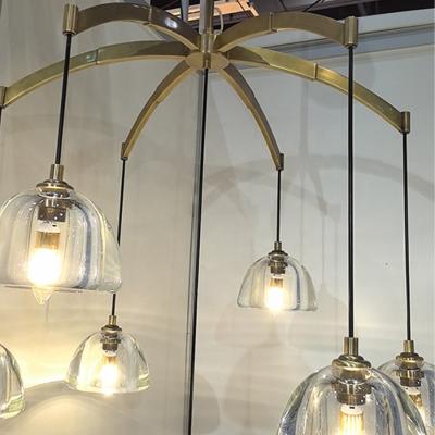 China Handmade Brass and Crystal Chandelier with 3500K Warm White LED for Luxury Living Rooms for sale