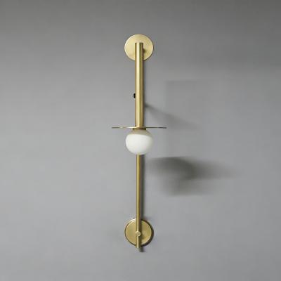 China Modern Design Brass Wall Lamp with 2700K Warm White Light for Indoor Spaces for sale