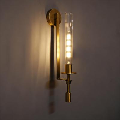 China Modern Design Brass Wall Lamp with 2700K Warm White Light for Indoor Decorative Wall Sconce for sale
