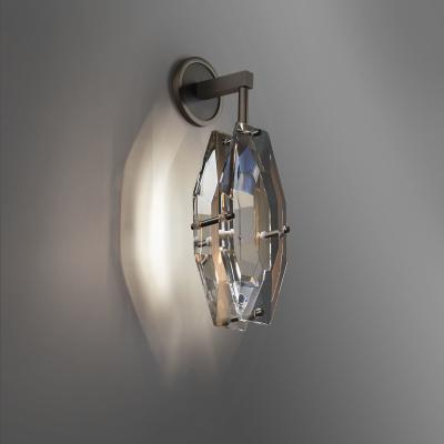 China Modern Adjustable Height Brass Ceiling Pendant Light with Dimmable LED and K9 Crystal Shade for sale