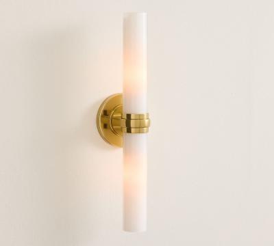 China Modern Design Brass Wall Lamp with 2700K Warm White Light for Bedroom and Bathroom for sale