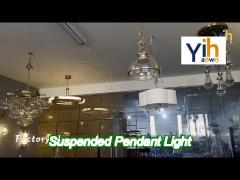 Brass Frame LED Pendant Light with Crystal Shade E12 Bulb Base