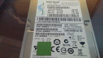 China 49Y1845 49Y1841 IBM 2.5 Laptop Hard Drive 146GB 6Gb/s 15K RPM SAS for sale