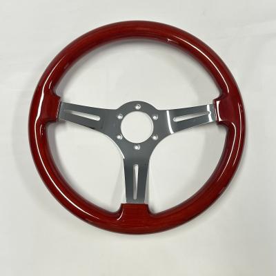 China Universal Robust Classic Wood Steering Wheels 13 Inch 14 Inch Custom for sale