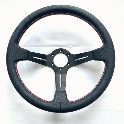 China Aftermarket Racing Steering Wheel Lightweight Perforated Leather 350mm for sale