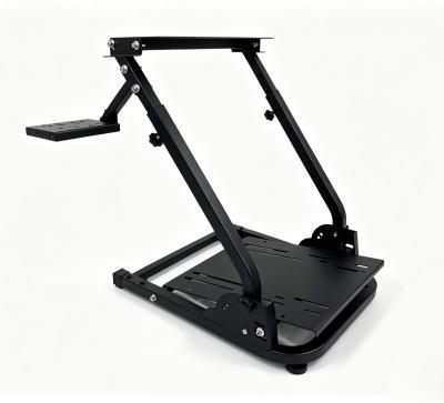 China Reinforced Adjustable Racing Cockpit Simulator Stand Black Powder Coated for sale