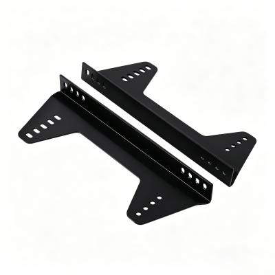 China Universal Side Mount Sim Racing Seat Bracket Fitting High Strength Black Powder Coated for sale