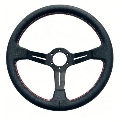 China Aftermarket Racing Steering Wheel Lightweight Perforated Leather 350mm for sale