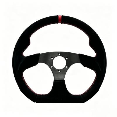 China Custom D Shape Flat Billet Racing Steering Wheels 6 Bolt 6061 Aluminium For Car Drift for sale