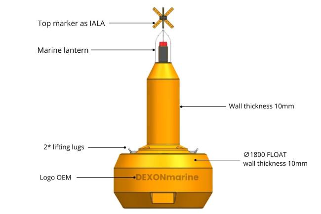 DMF1800 IALA Special Mark Navigation Aids Buoy