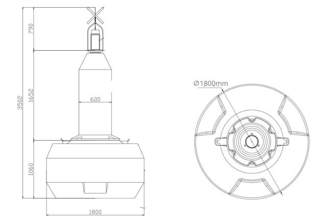 1800mm marine buoy