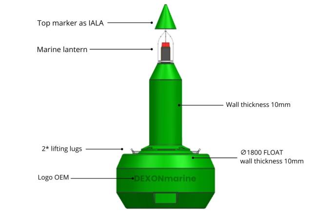  Lateral marine buoy - High visibility