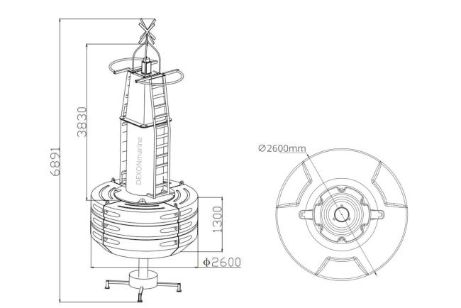 2600mm marine buoy