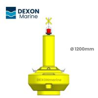 Quality OEM Polyethylene Special Mark Buoy Marine Navigation Floating Beacons 1200mm Dia for sale