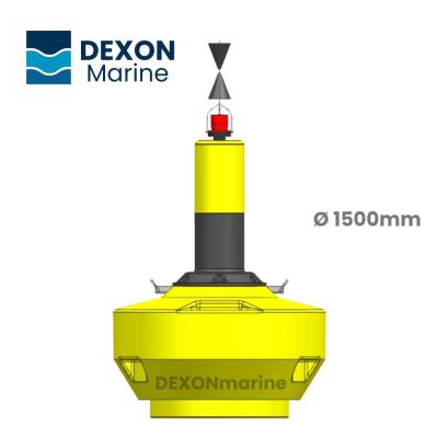 China Diameter 1500mm Cardinal Mark Buoy Yellow Navigation Buoy For Rivers Or Ports for sale