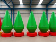 700mm polyethylene conical navigation buoy a cost-effective floating marine marker buoys support solar warning light