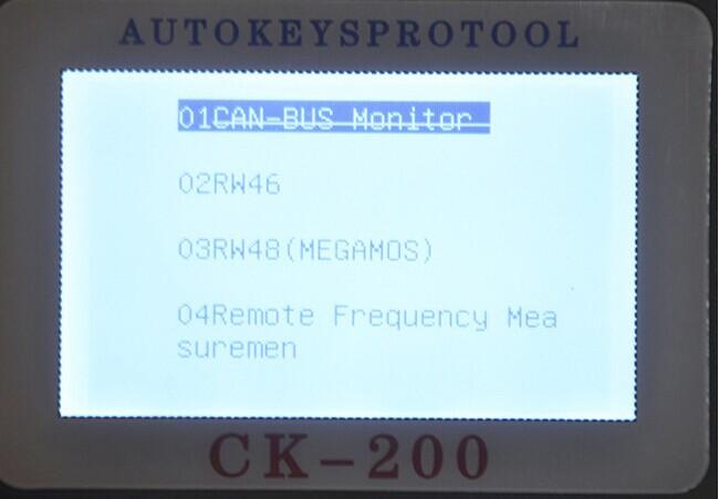 CK-200 Key Programmer Screen Display-3