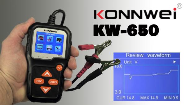 Quality KONNWEI KW650 Battery Tester 6V-12V Car Motorcycle Battery Tester for sale