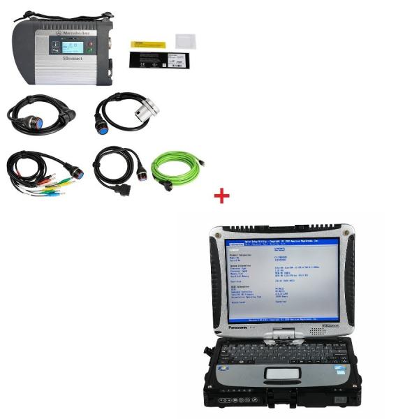 Quality 2023/9 WIFI MB Star SD C4 /C5 Mercedes Benz Diagnostic Tool Plus Panasonic CF19 Laptop for sale