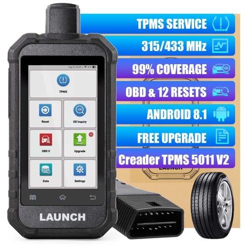 Quality 2025 WIFI LAUNCH Creader TPMS 5011 V2 Activate 315/433MHZ & 2.4Ghz Tire Pressure for sale