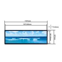 China 43.8 Inch Bar LCD Panel LVDS Interface IPS TFT Screen 1920x540 450cd/m2 for sale