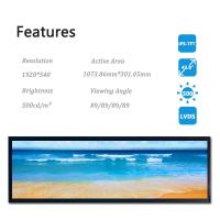 China 43.8 Inch Bar LCD Panel LVDS Interface IPS TFT Screen 1920x540 450cd/m2 for sale