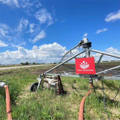 China 2025 New Mobile Pivot Irrigation System for 30ha round Plots Metal Gearbox and Motor Core Components for sale