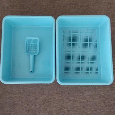 China Environmentally best selling COLORFUL PP Pet cat litter tray/cat toilet for sale
