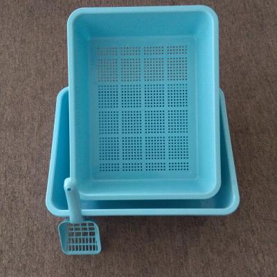 China Wholesale Custom Colorful Durable Eco-friendly PP Cat Litter Box with Litter Scoop Cat Litter Tray Cat Toilet for sale