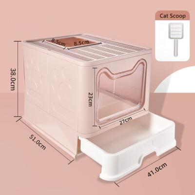China Pet Modern Folding Luxury Large Space Cat Litter Box For Cats for sale