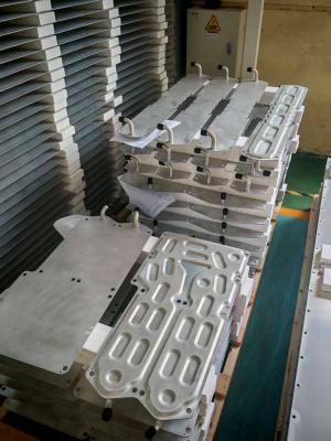 China Custom Powder Coated Aluminum Liquid Cooling Plate For Battery Module Packs for sale