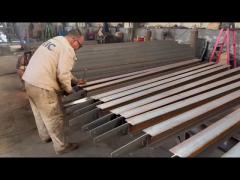 HDG Welded Retaining Wall Galvanised Sleeper Posts 100UC
