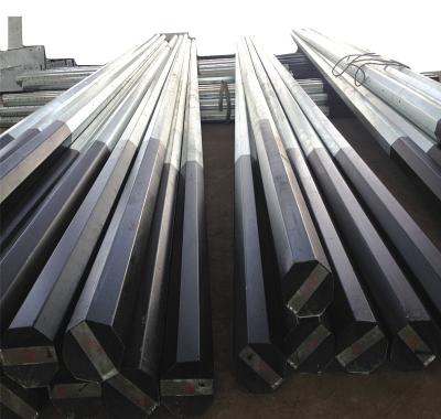 China 25FT Hot Dip Galvanized and Bituminous Black Tar Painting Octagonal Steel Pole for sale