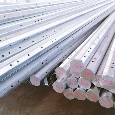 中国 35FT 500KGF メタル・ユーティリティ・ポール 10670mm 電動トランスミッション 鋼ポール 販売のため
