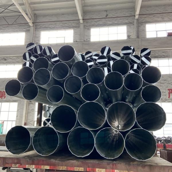 Quality 69KV 80FT Polygonal Hot Dip Galvanized Electric Steel Pole for sale