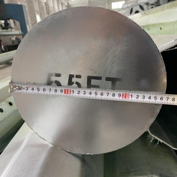 Quality 55FT 69KV Galvanized Steel Transmission Pole Electric Utility Pole 8.0mm for sale