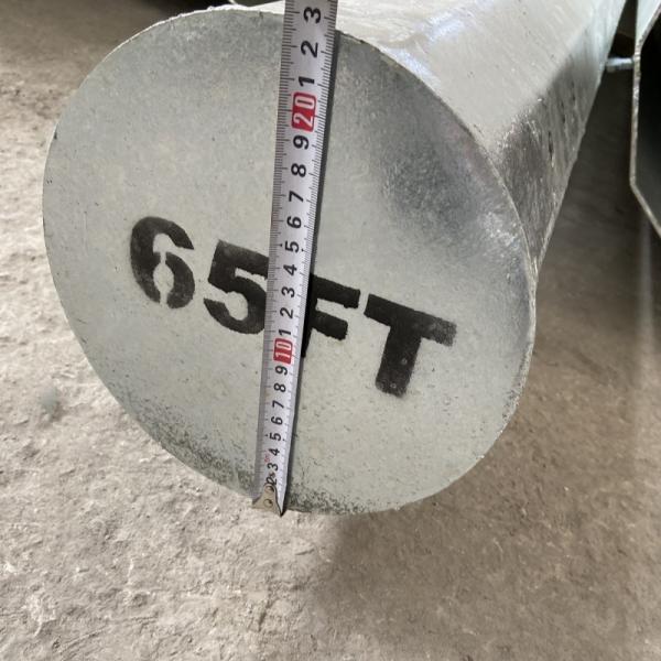 Quality 65FT 20M ASTM GR65  Electric Hot Dip Galvanized Power Transmission Steel Pole for sale