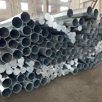 China Meralco 9M Steel Electric Pole 2 Segments Galvanized Octagonal Steel Poles for sale