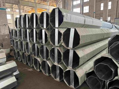 China 90FT  95FT Polygon Transmission Line Steel Poles 69kv for sale