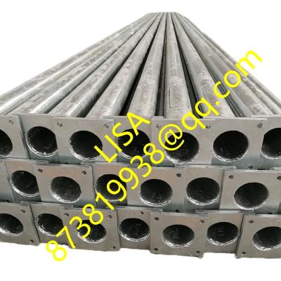Cina 20FT 25FT 30FT Tapered Rotondo Hot Dip Galvanizzato Q235 Acciaio Pollo di illuminazione con braccio singolo / doppio in vendita