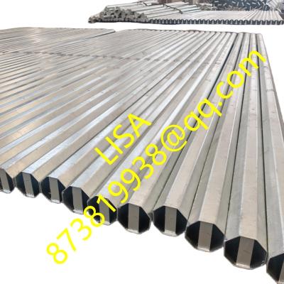 中国 フィリピン 15KV NEA規格 500KGF 溶融亜鉛メッキ 30FT 35FT 八角形鋼管ポール 販売のため