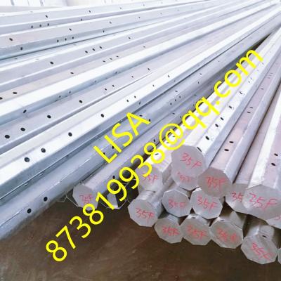 China The Philippines Nea Standard Hot-dip Galvanized Electric Steel Pole 35FT Q355B with 500KGF Load for Power Distribution Line for sale