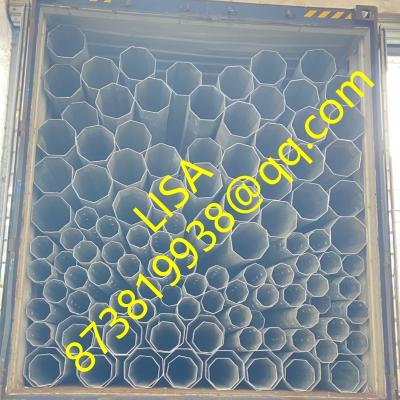 China Hot Dip Galvanized Q355B Octagonal Electric Steel Pole for Power Distribution for sale