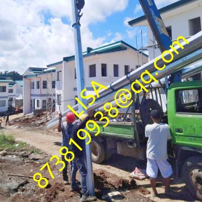 China 25FT/7620mm Hot-dip Galvanized Octagonal Steel Pole with 300KGF Load for Distribution Lines for sale