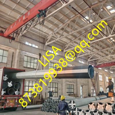 China 70FT Polygonal Hot-Dip Galvanized Transmission Steel Pole for Power Line for sale