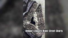 Leopard Double Waist Streetwear Shorts for Men