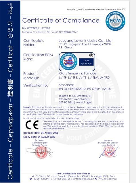 CE - Luoyang Lever Industry Co.,Ltd